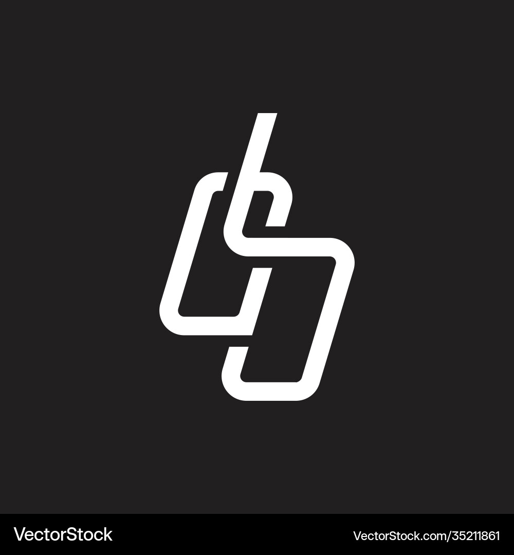 Letters lcd symbol geometric lines art Royalty Free Vector