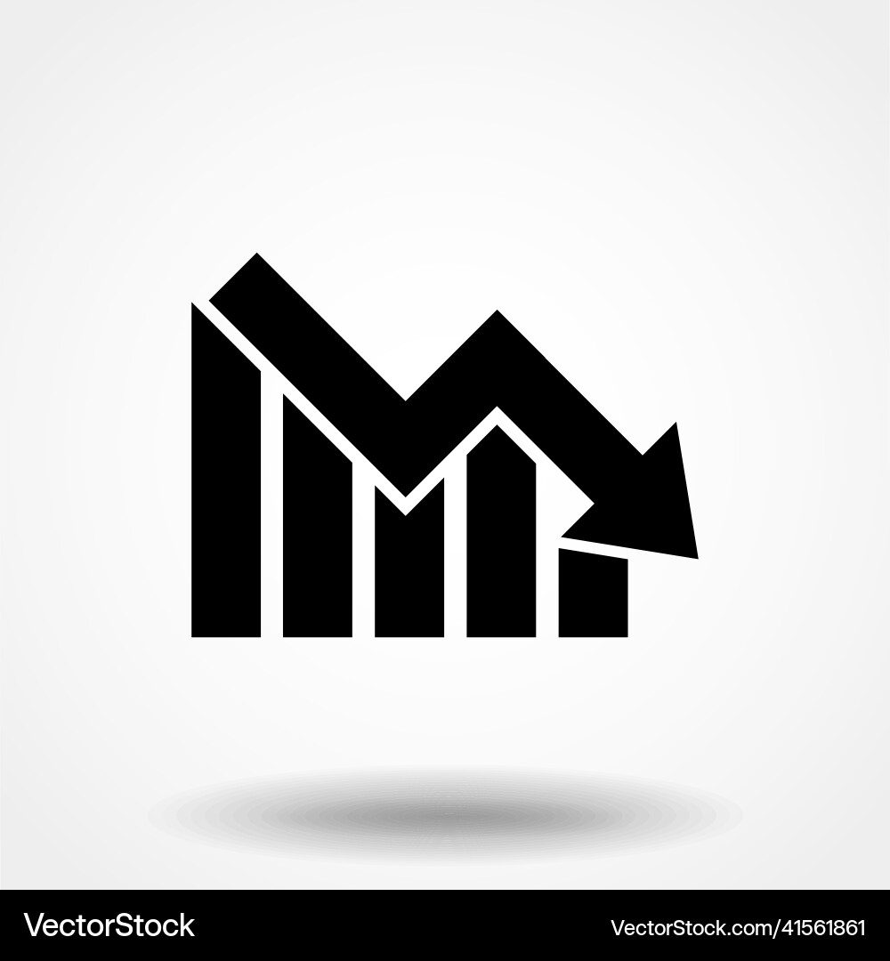 Loss bar chart Royalty Free Vector Image - VectorStock