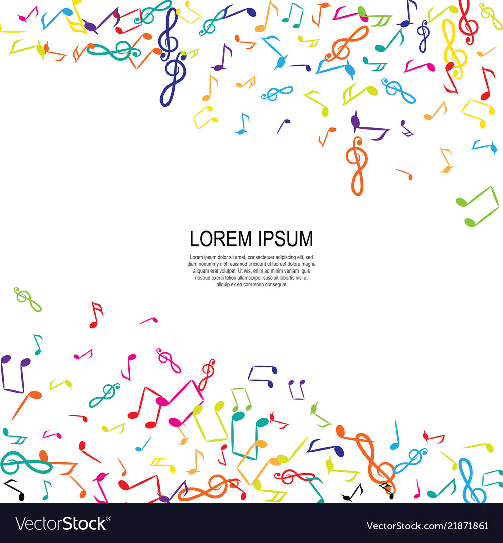 Music notes background Royalty Free Vector Image