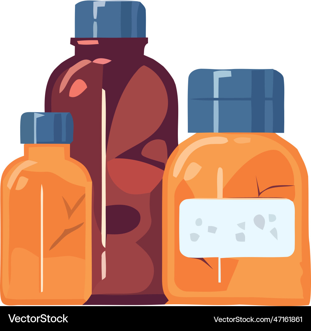Prescription medicine containers Royalty Free Vector Image