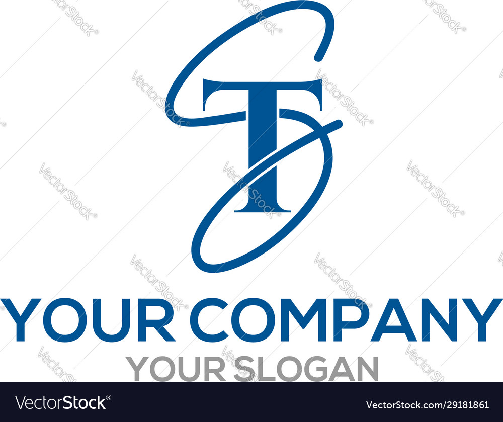 St script logo design Royalty Free Vector Image