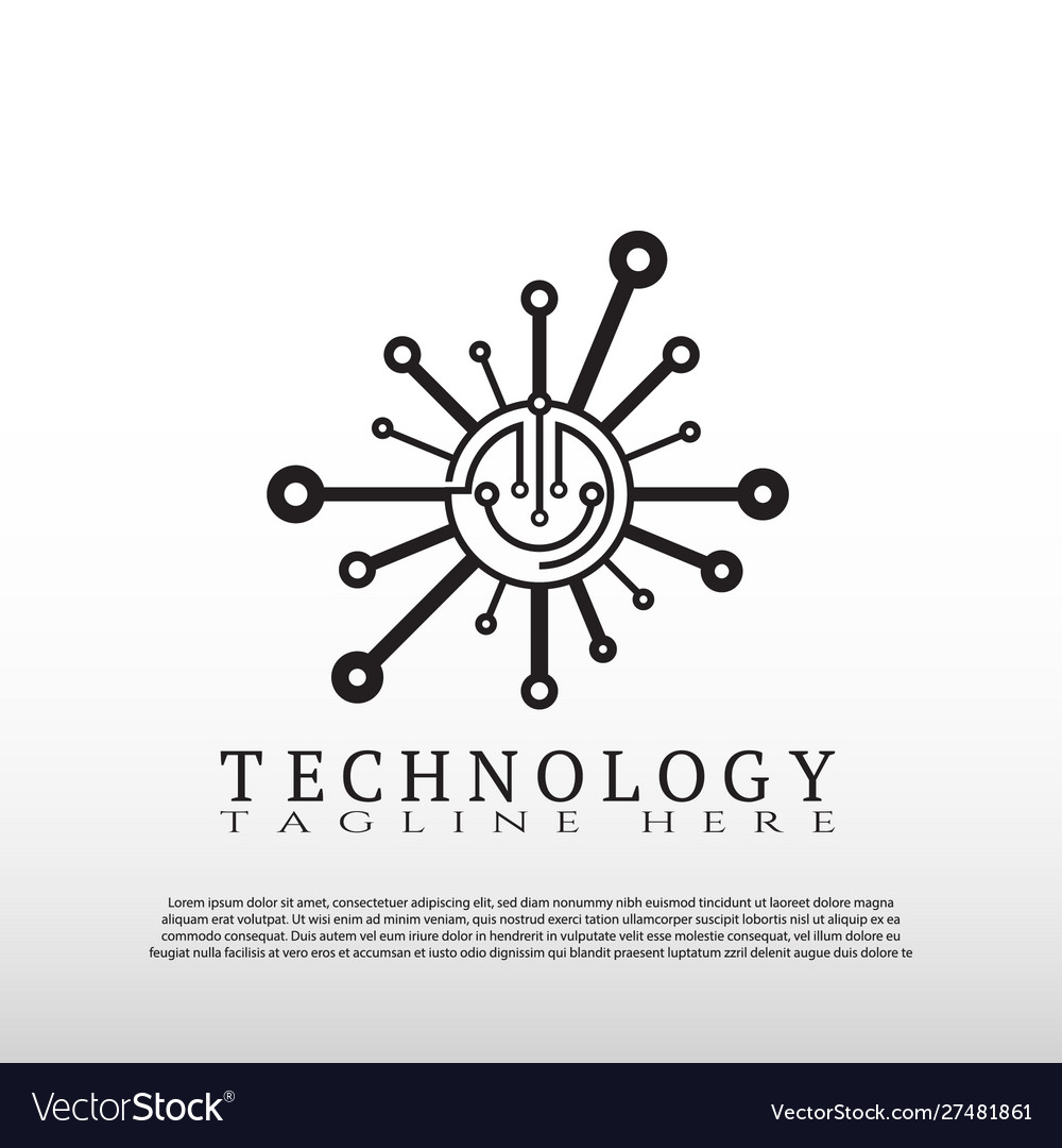 Technology logo future tech icon element Vector Image