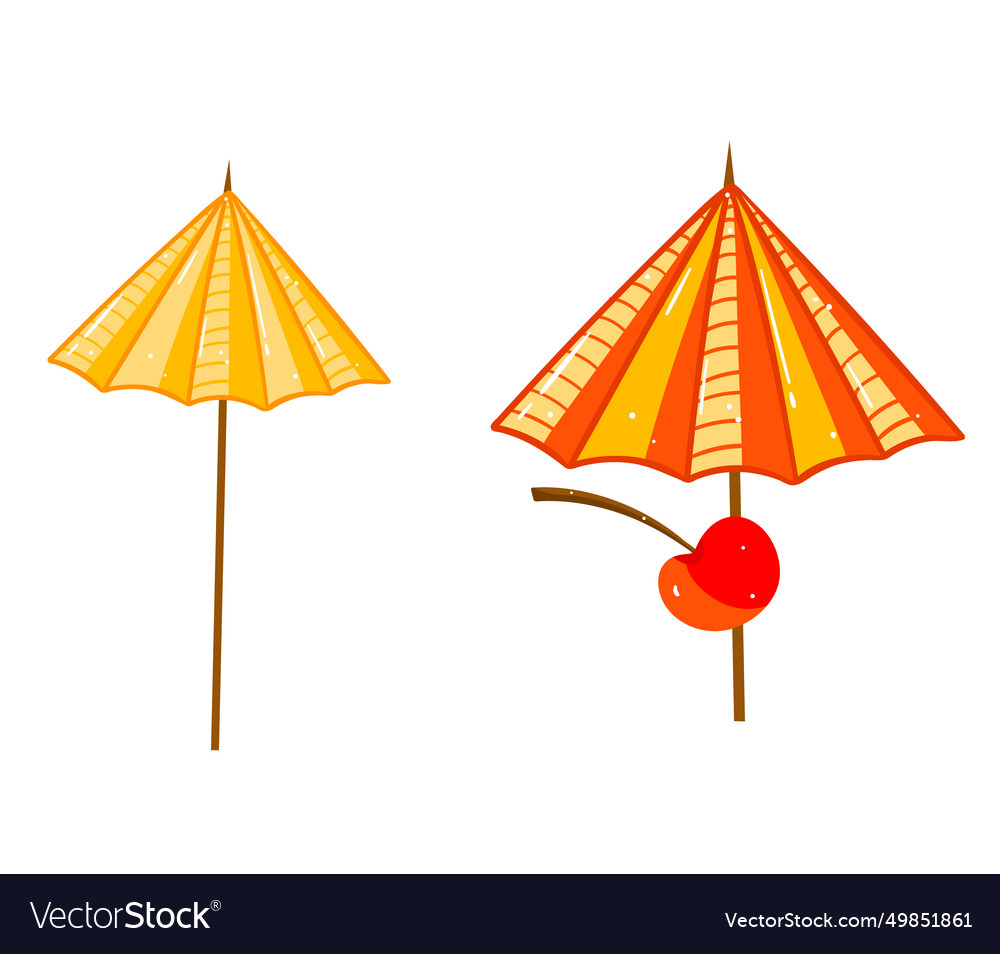 Two beach umbrellas one normal Royalty Free Vector Image