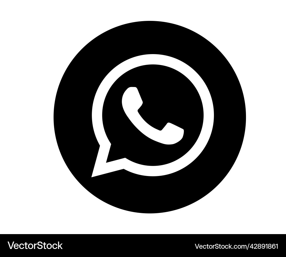 Whatsapp social media icon symbol element Vector Image