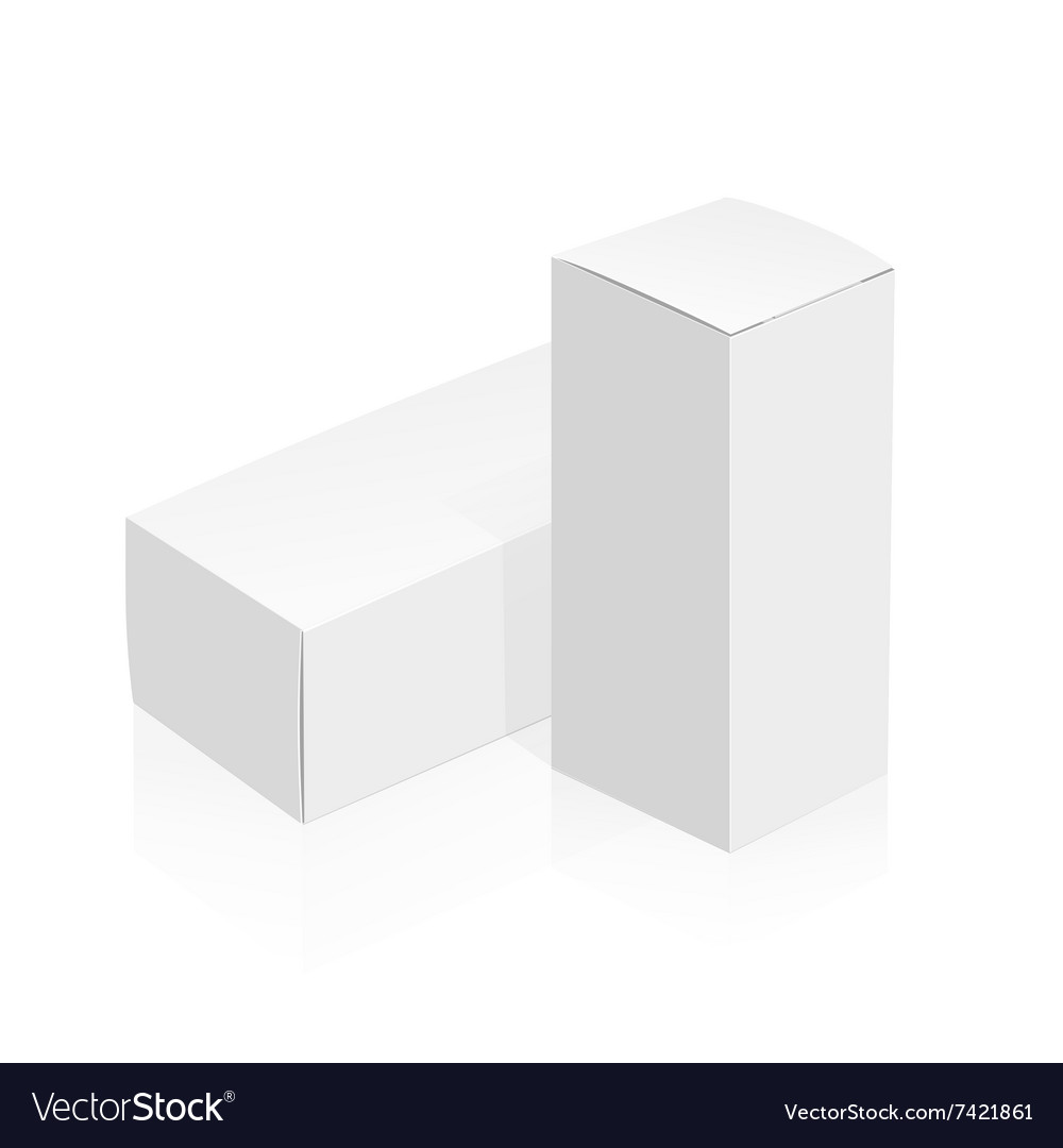 White 3d boxes Royalty Free Vector Image - VectorStock