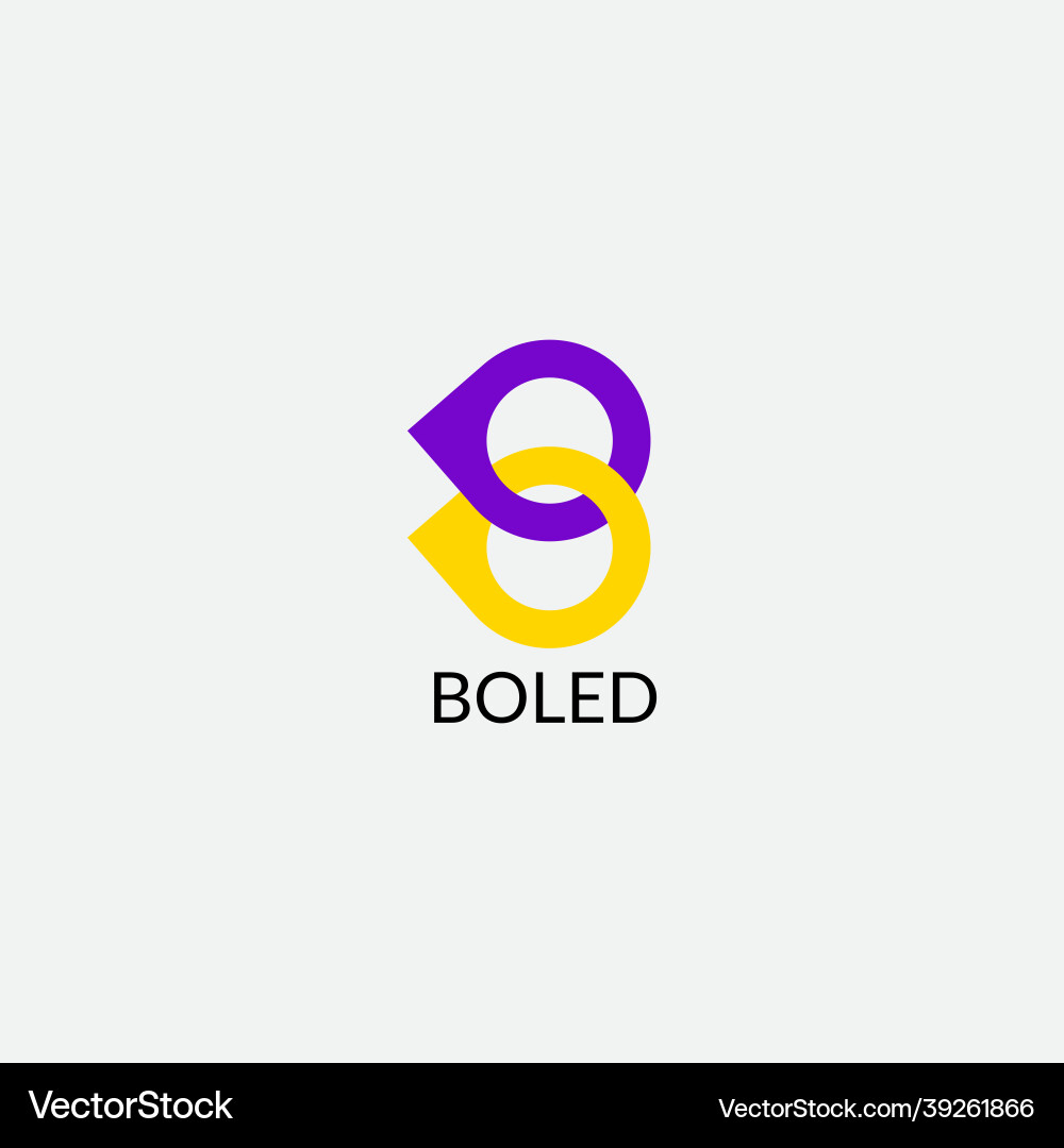 Abstract b letter boled modern logo design Vector Image