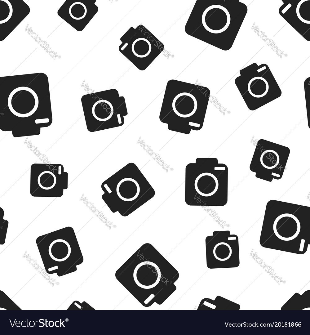 Camera seamless pattern background business flat Vector Image