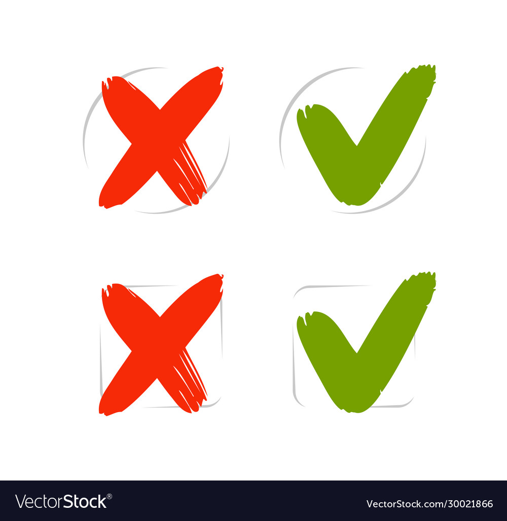 Check mark icon set elements for website Vector Image