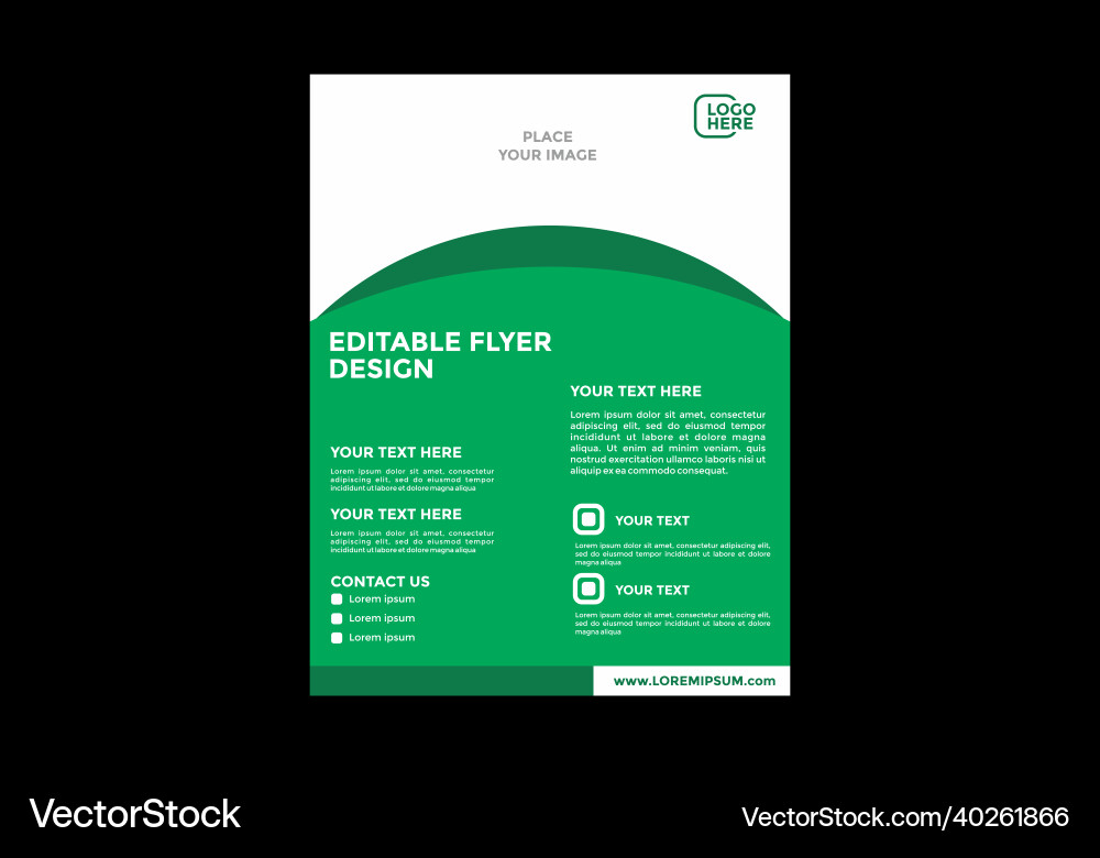 Colorful and unique flyer graphic Royalty Free Vector Image