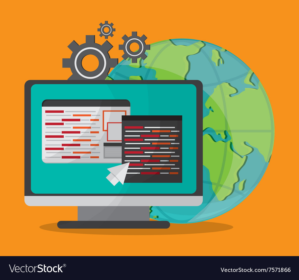 Developer icon design Royalty Free Vector Image