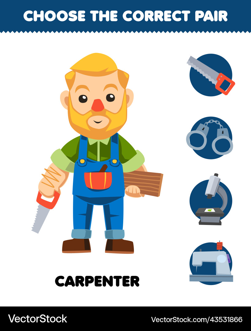 Education game for children choose the correct Vector Image