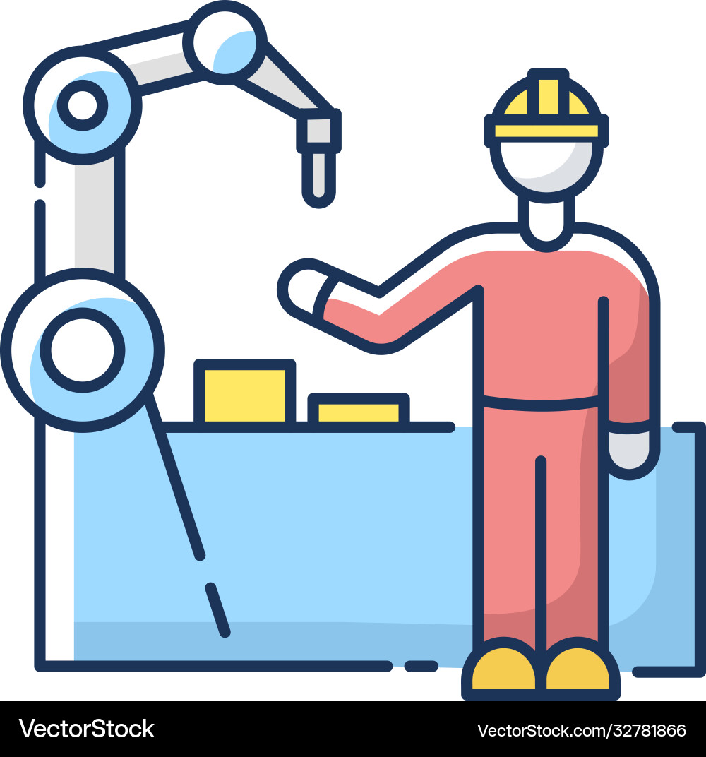 Employee training rgb color icon Royalty Free Vector Image