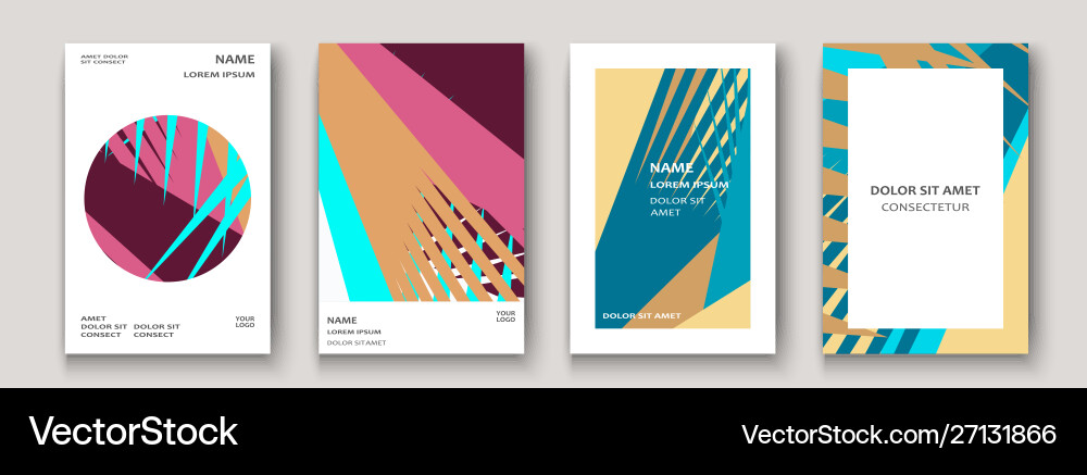 Modern cover collection design abstract retro 90s Vector Image