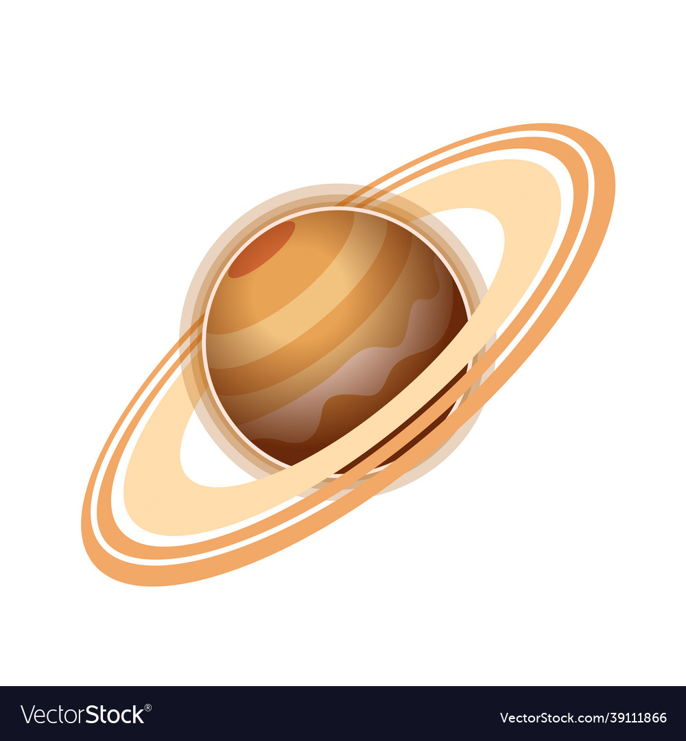 Saturn space planet composition Royalty Free Vector Image