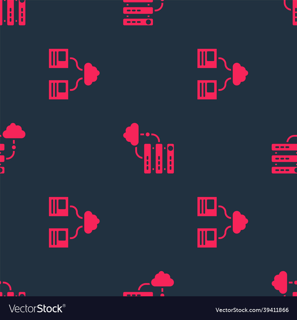 Set cloud technology data transfer and network Vector Image