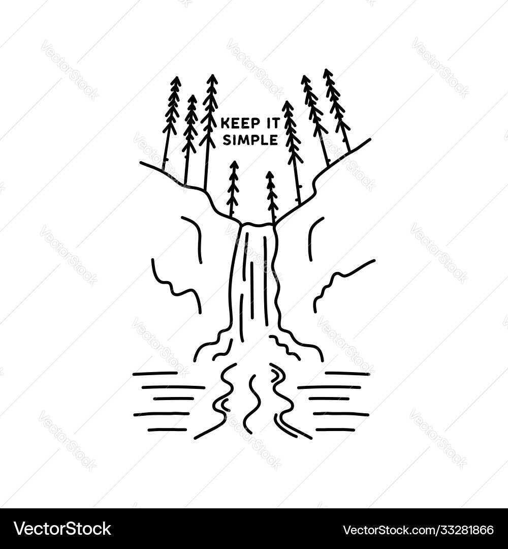Vintage keep it simple camp logo design outdoor Vector Image