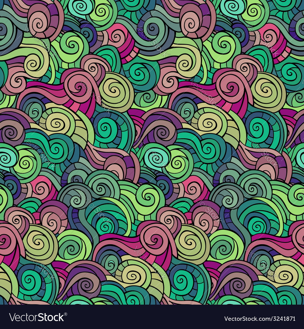 Abstract pattern waves and curls Royalty Free Vector Image