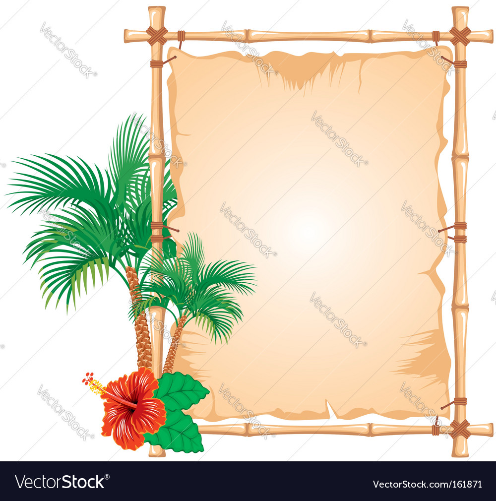 Bamboo frame Royalty Free Vector Image - VectorStock