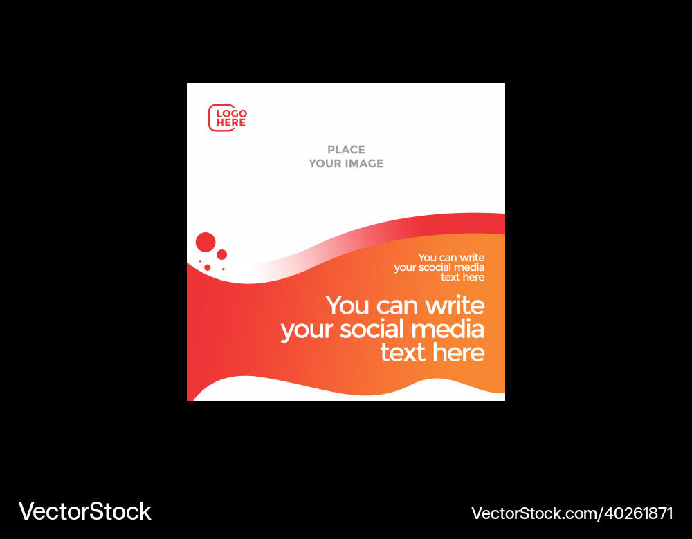 Colorful social media post design Royalty Free Vector Image