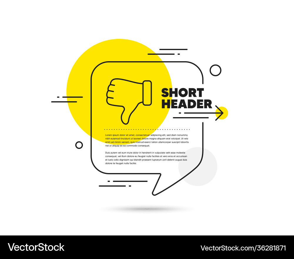 Dislike hand line icon thumbs down finger sign Vector Image