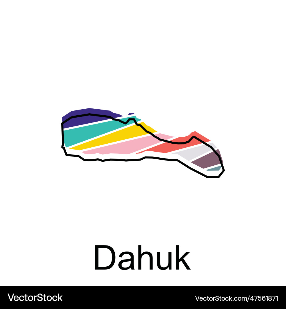 Fully editable detailed map of dahuk map Vector Image