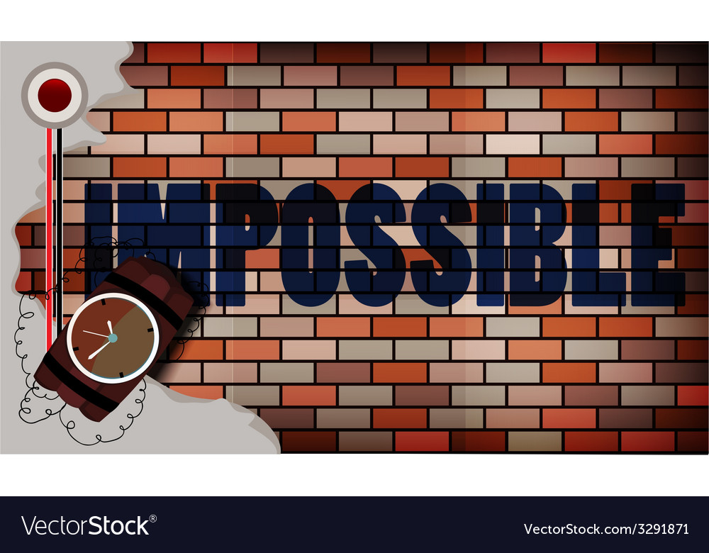 Impossible concept Royalty Free Vector Image - VectorStock