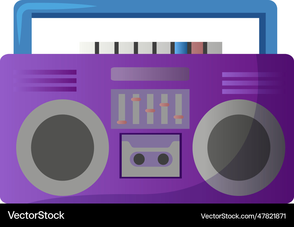 Retro boombox trendy style Royalty Free Vector Image