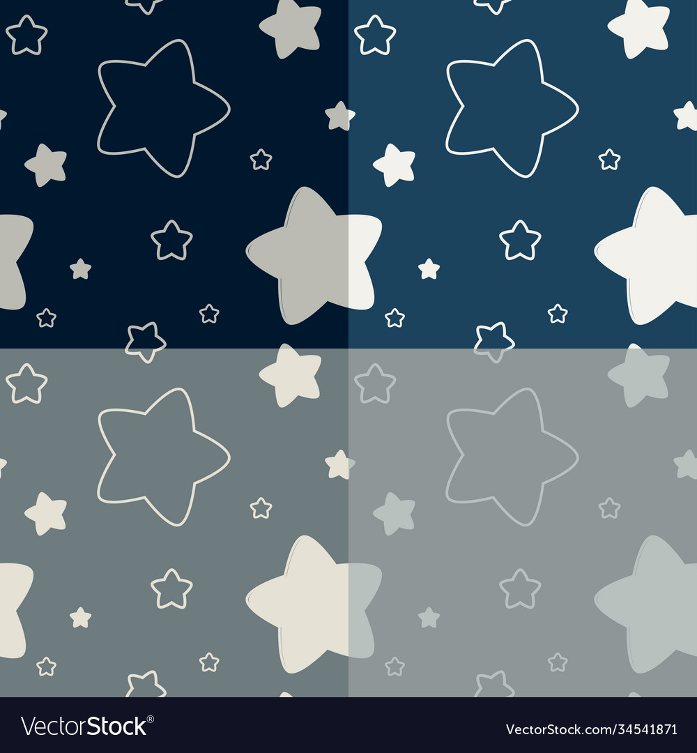 Seamless star pattern Royalty Free Vector Image