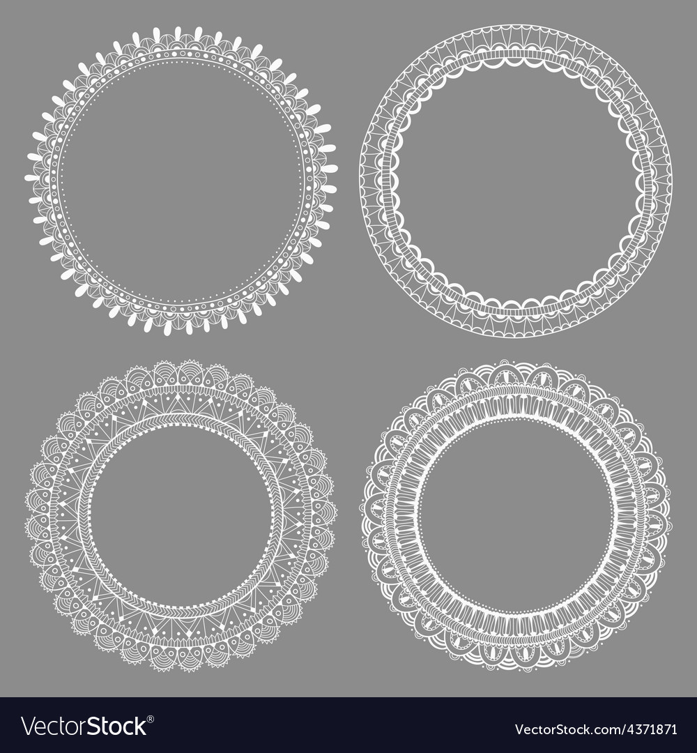 Set decorative frames with space for text Vector Image