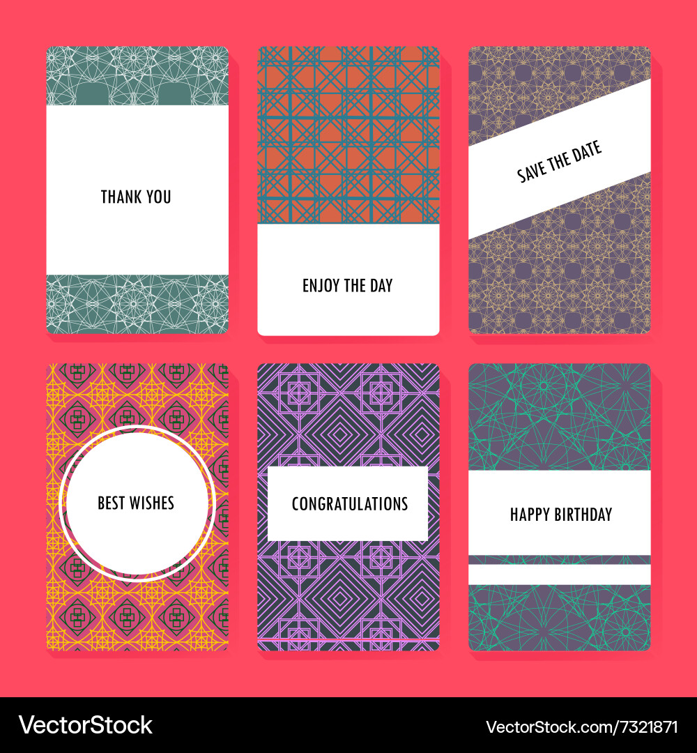 Set of perfect card templates Royalty Free Vector Image