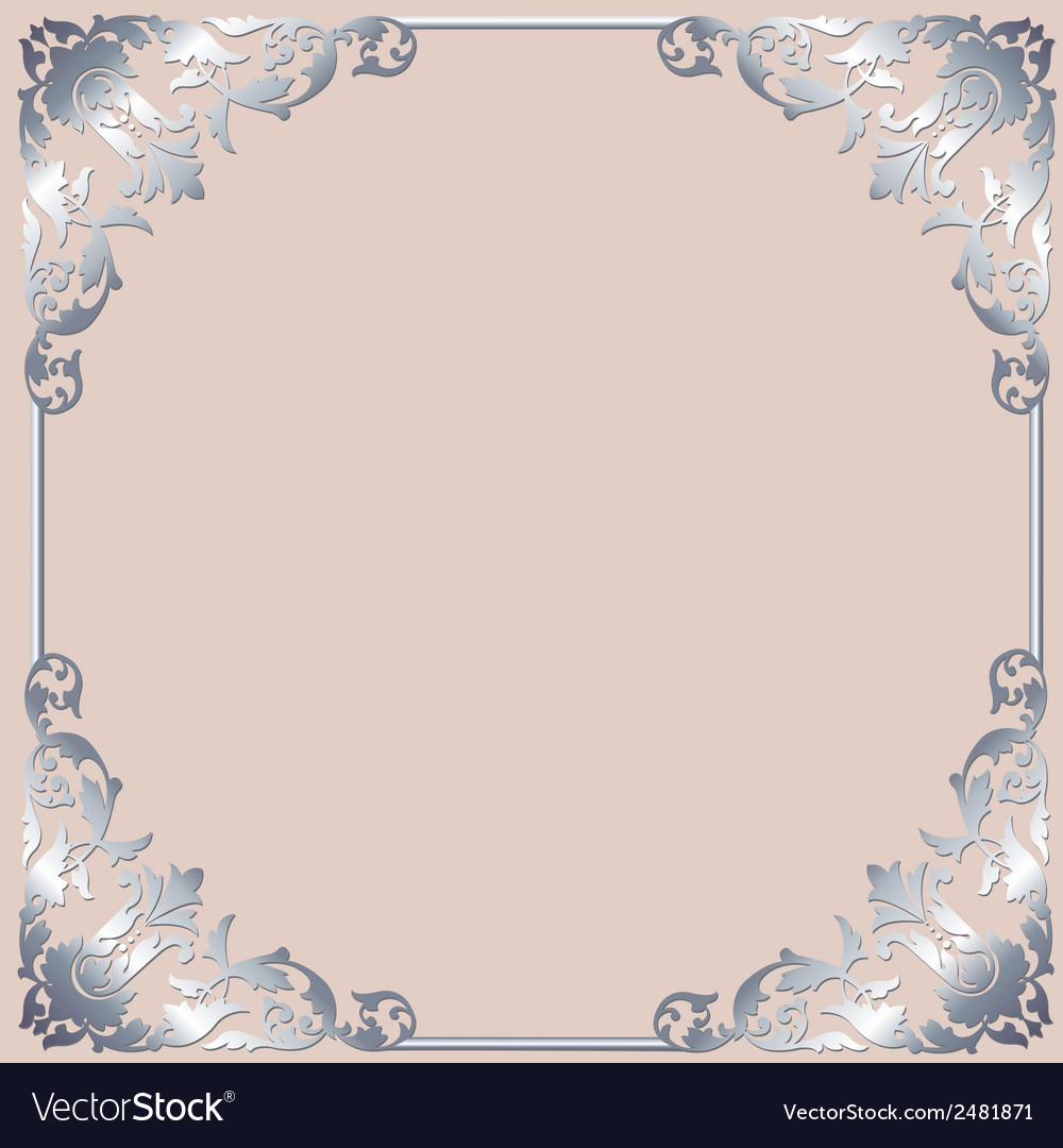 Silver frame Royalty Free Vector Image - VectorStock