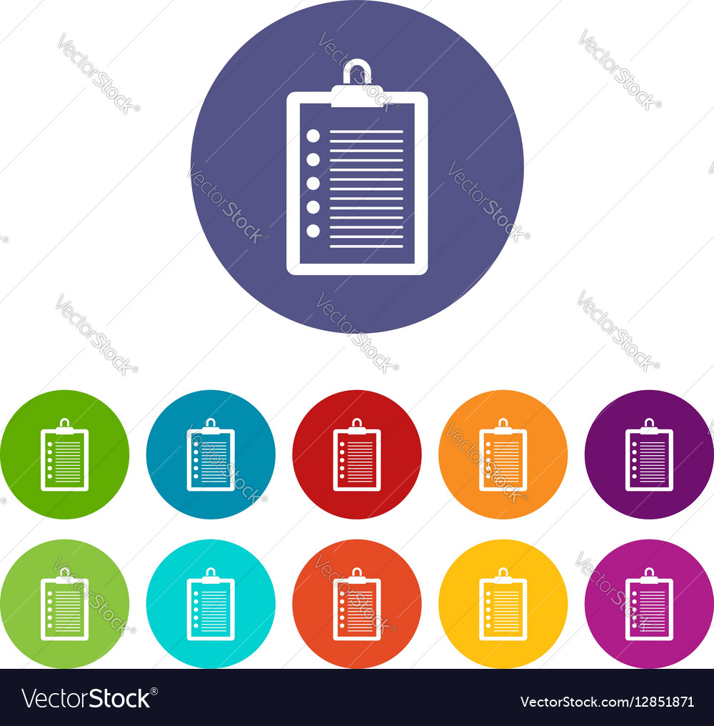 To do list set icons Royalty Free Vector Image