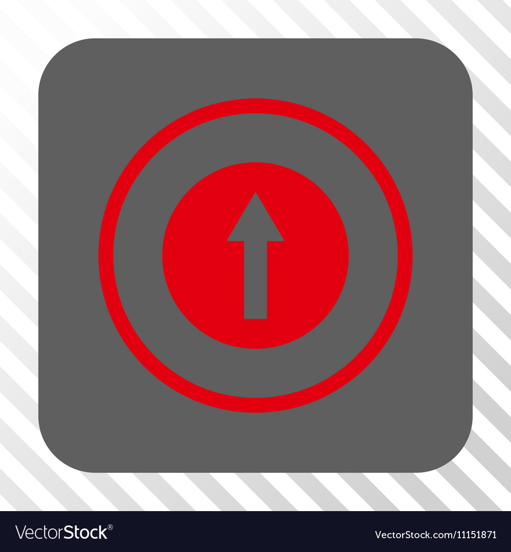 Up rounded arrow square button Royalty Free Vector Image