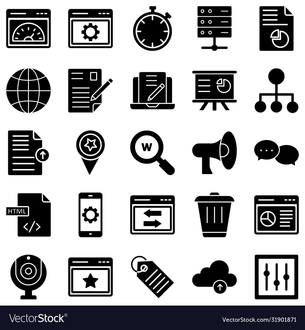 Web and seo icons set every single icon ca Vector Image