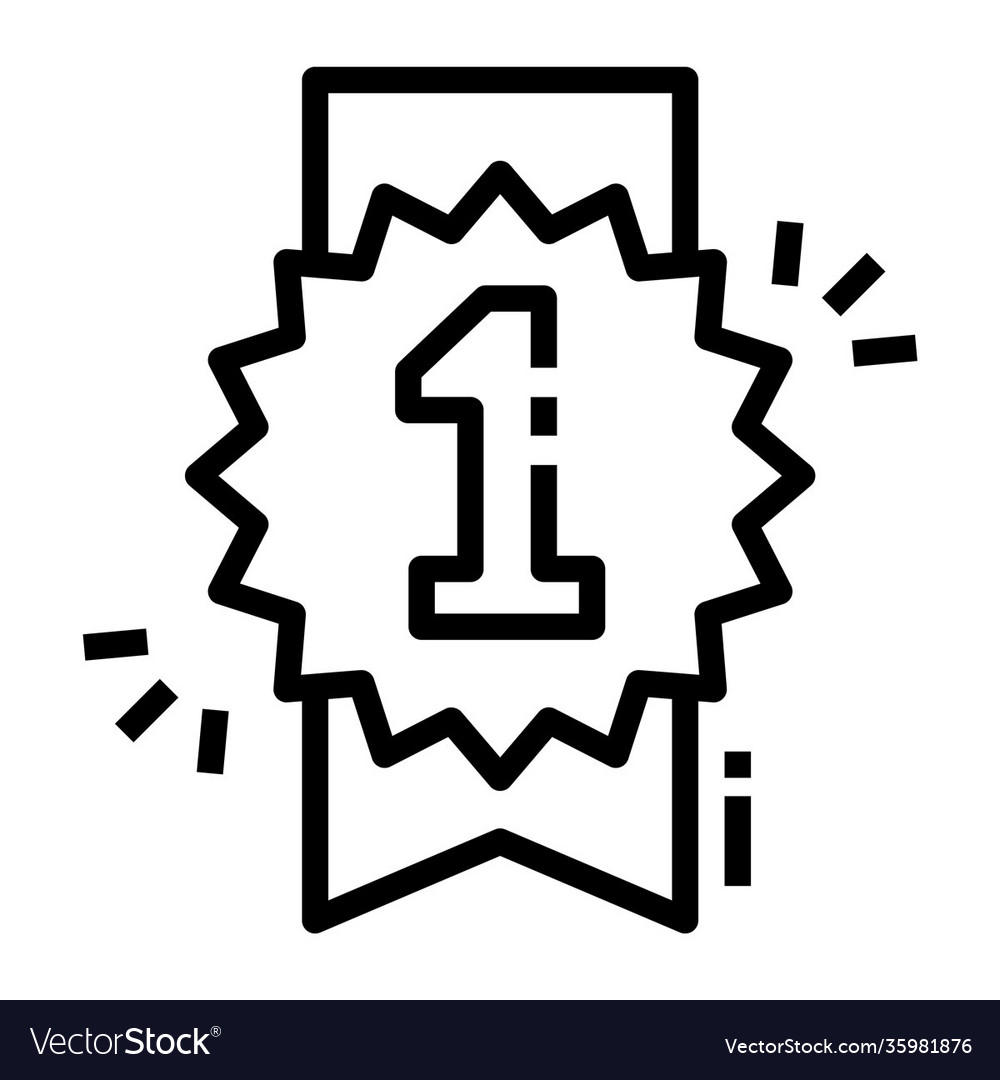 1st position Royalty Free Vector Image - VectorStock