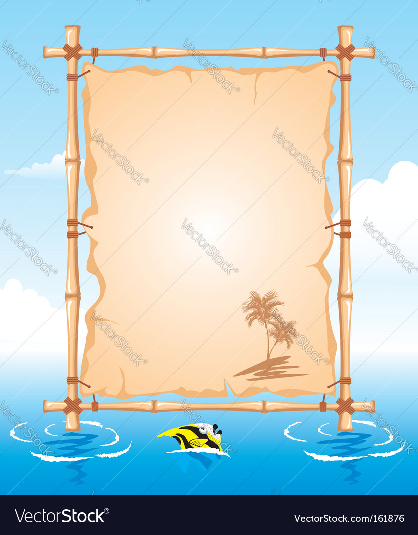 Bamboo frame Royalty Free Vector Image - VectorStock