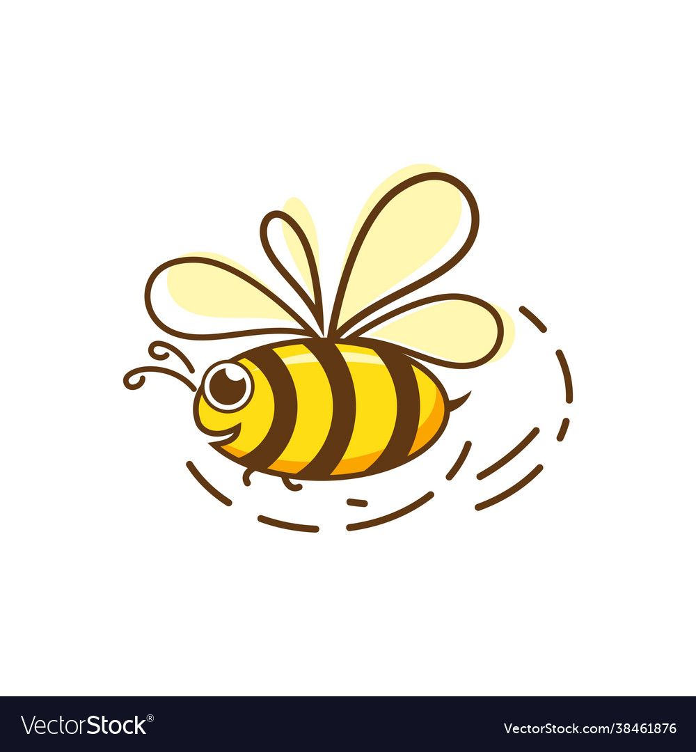 Bee element icon design Royalty Free Vector Image