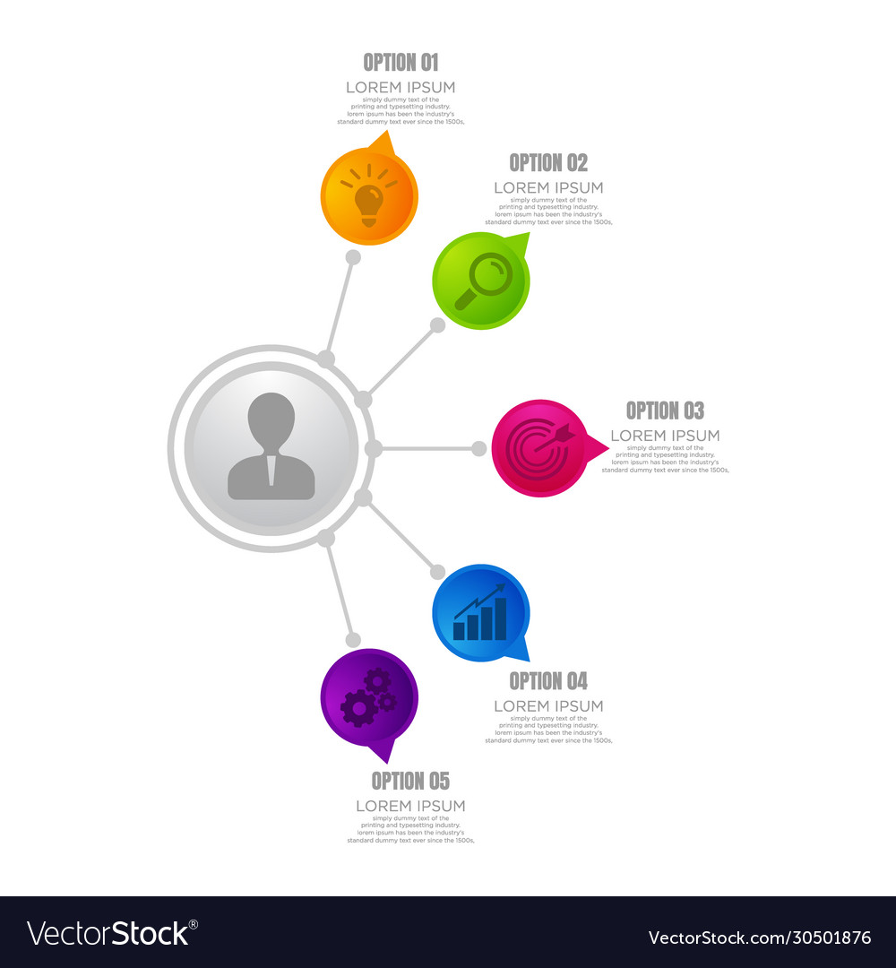 Business data visualization process chart Vector Image