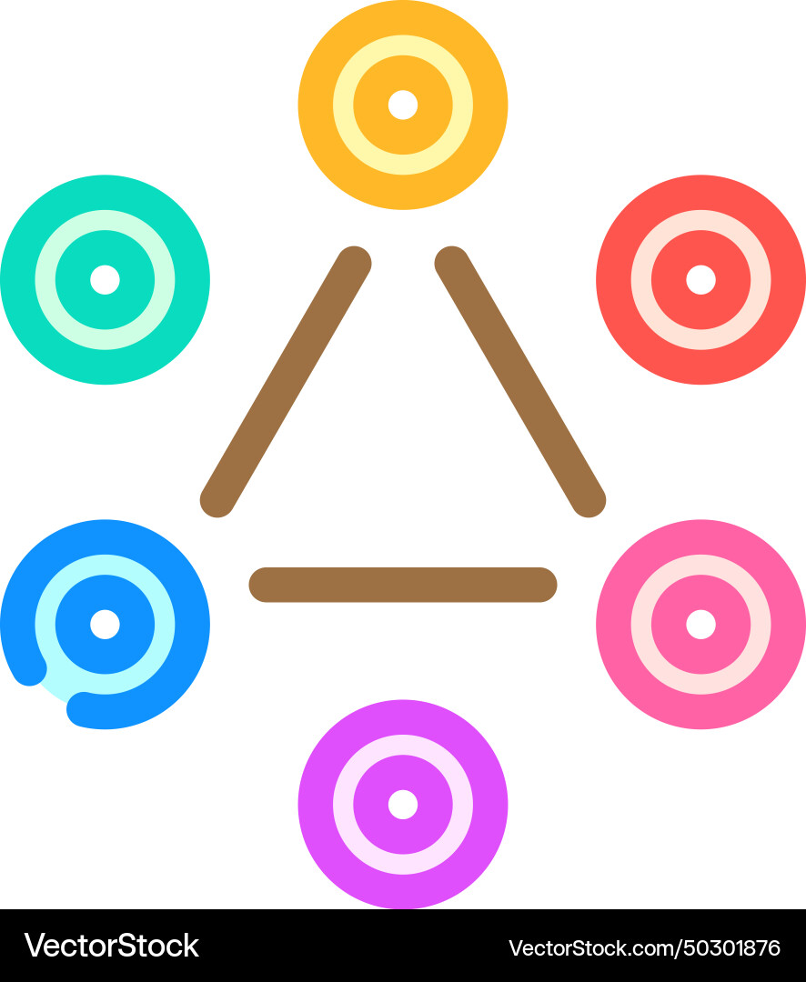 Color theory ux ui design icon Royalty Free Vector Image