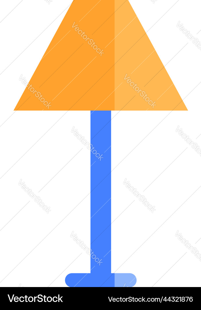 Elegant yellow lamp on a white background Vector Image