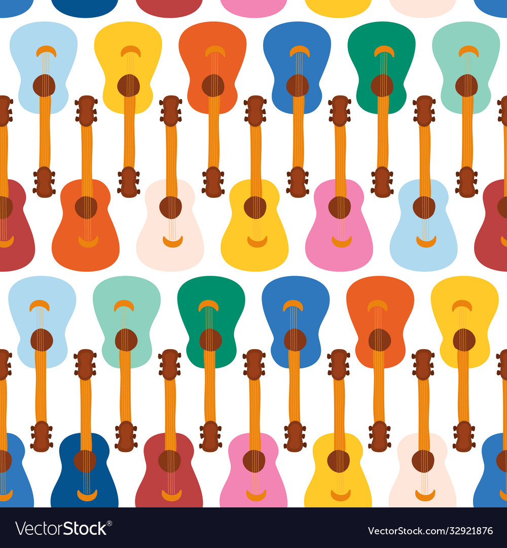 Guitars seamless pattern repeating Royalty Free Vector Image