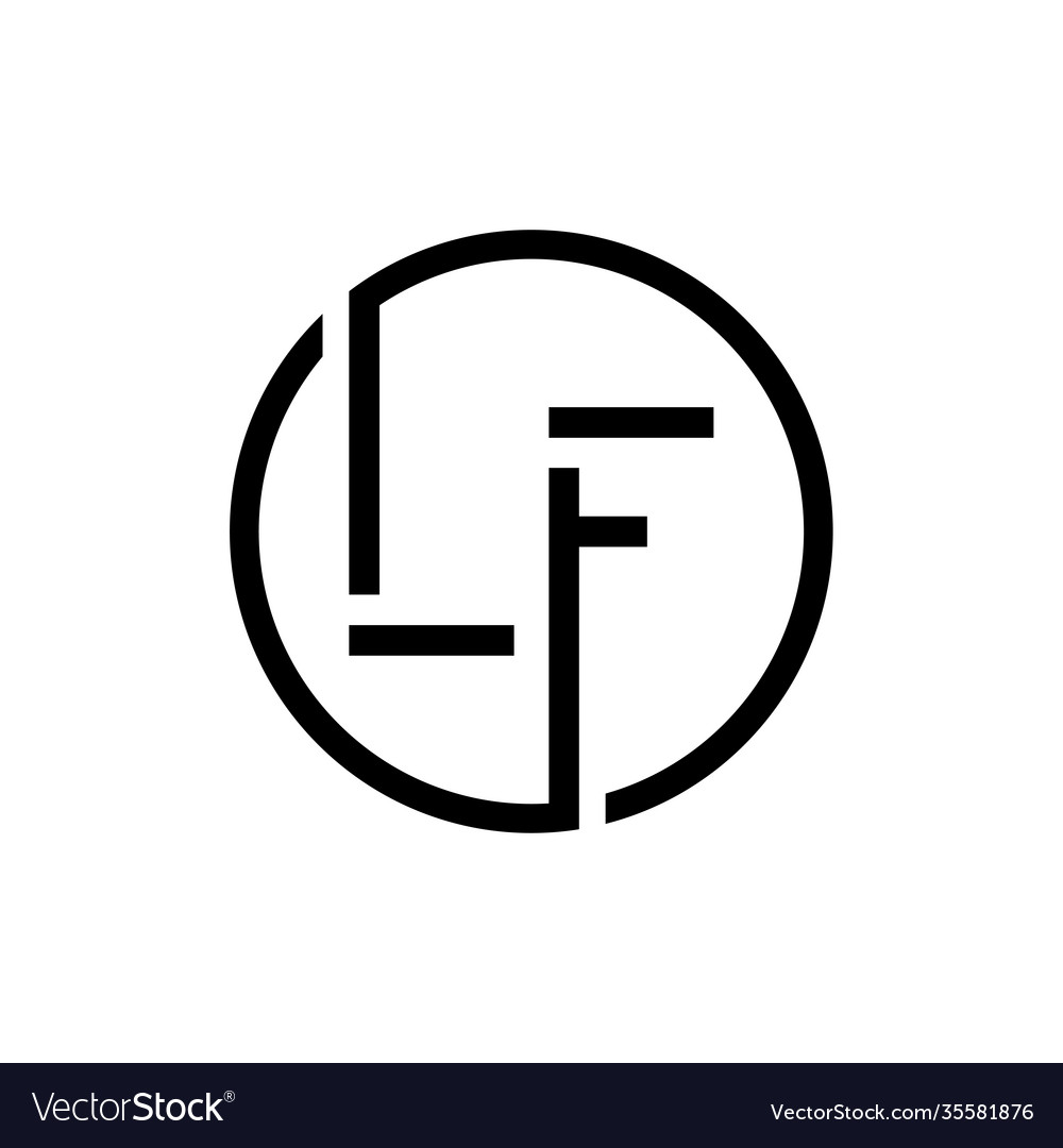 Initial circle lf letter logo design template Vector Image Initial circle lf letter logo design template Vector Image