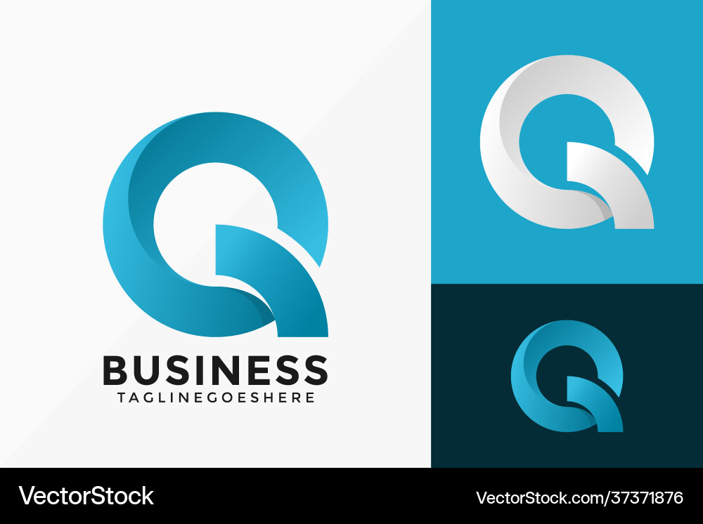 Letter q business logo design abstract emblem Vector Image