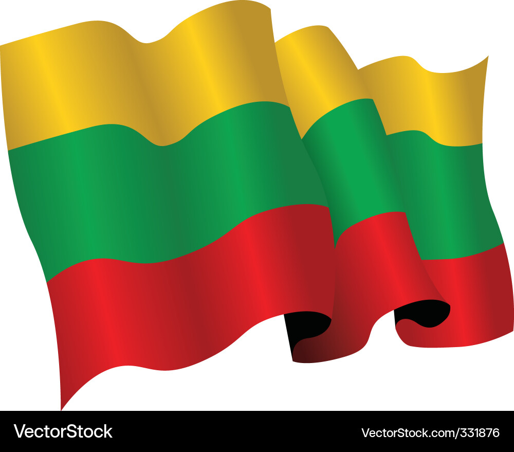 Lithuania flag Royalty Free Vector Image - VectorStock