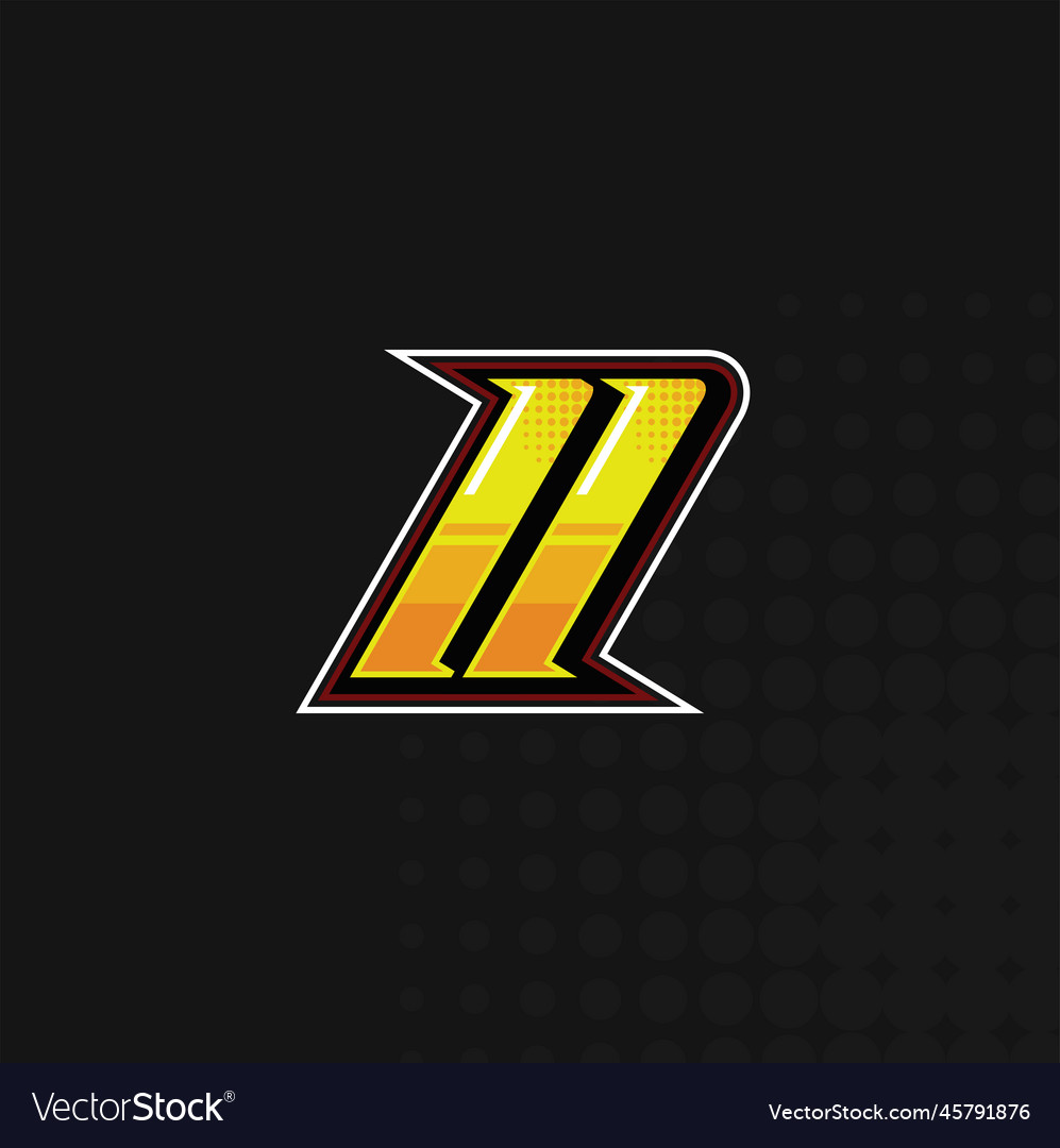 Race number 11 logo design Royalty Free Vector Image