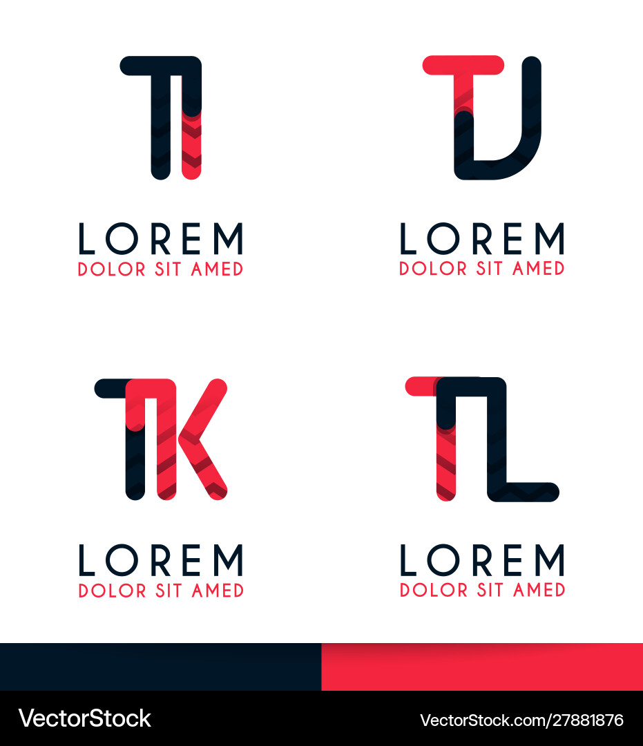 T alphabet logo concept for company Royalty Free Vector
