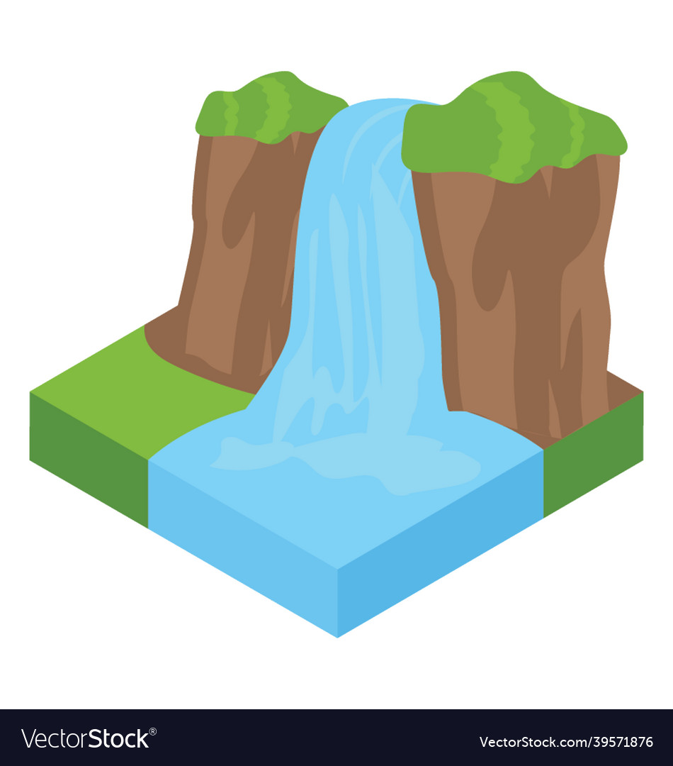 Waterfall Royalty Free Vector Image - VectorStock