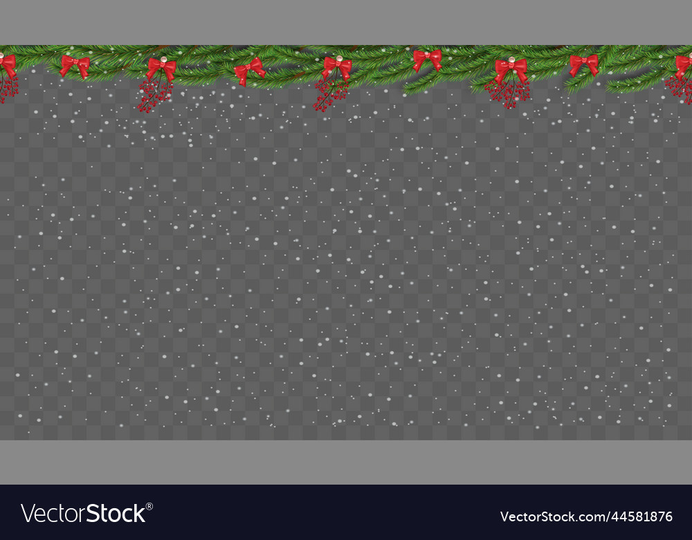 Winter holiday background border with christmas Vector Image