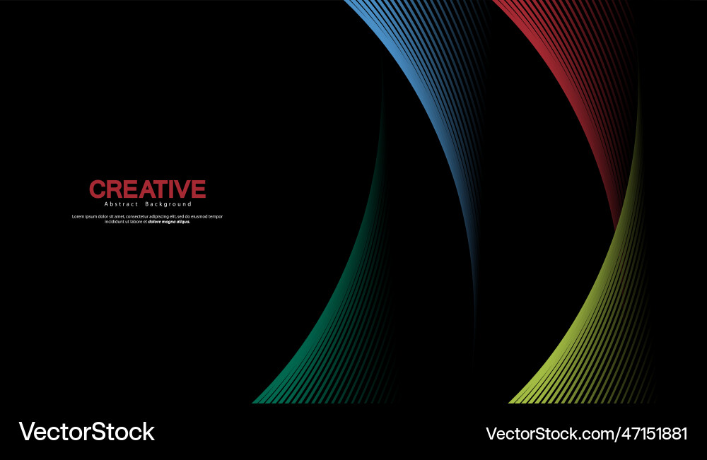Abstract colorful wavy stripes background curved Vector Image