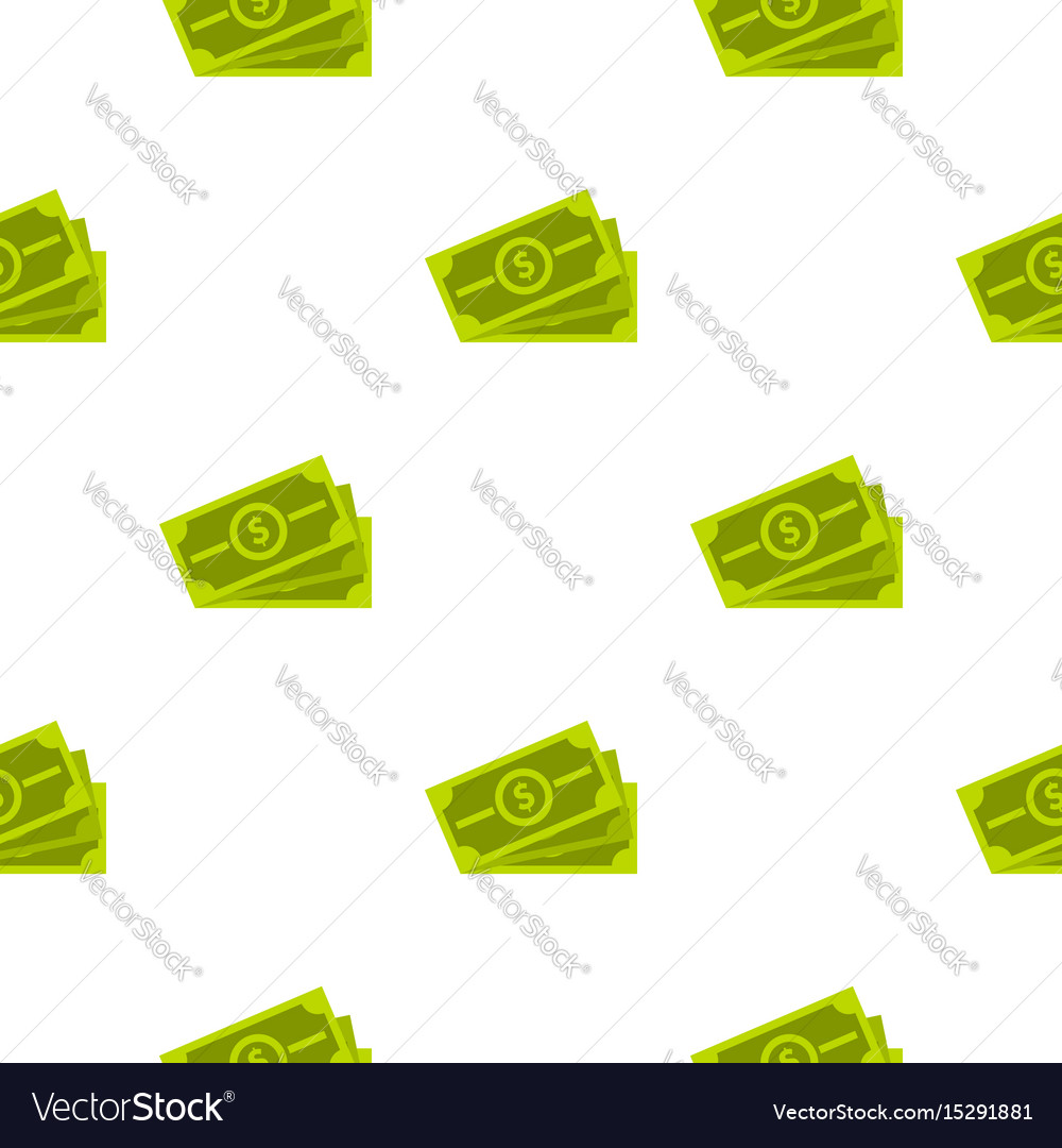 Cash pattern flat Royalty Free Vector Image - VectorStock